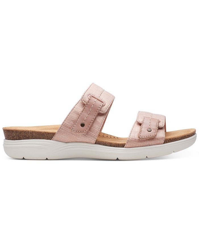 Clarks Women's April Dusk Slip-On Slide Sandals - Macy's