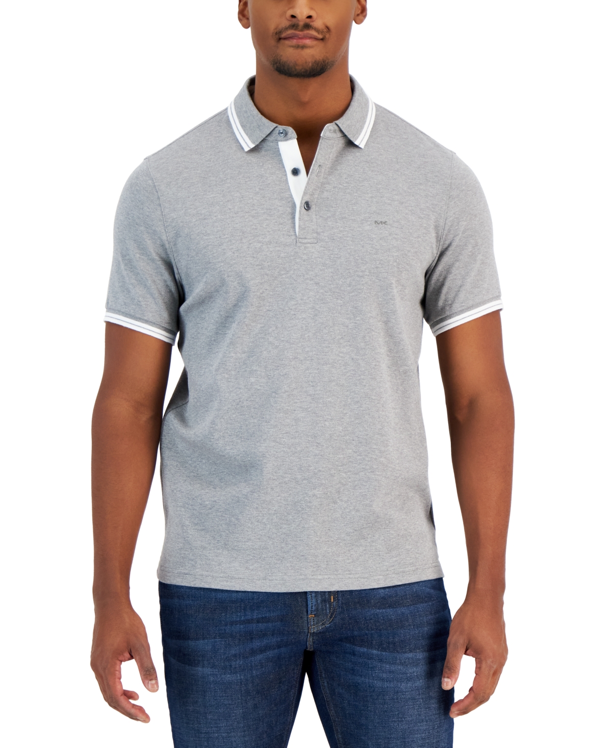 Click here for Michael Kors Mens Greenwich Polo Shirt - Concrete... prices