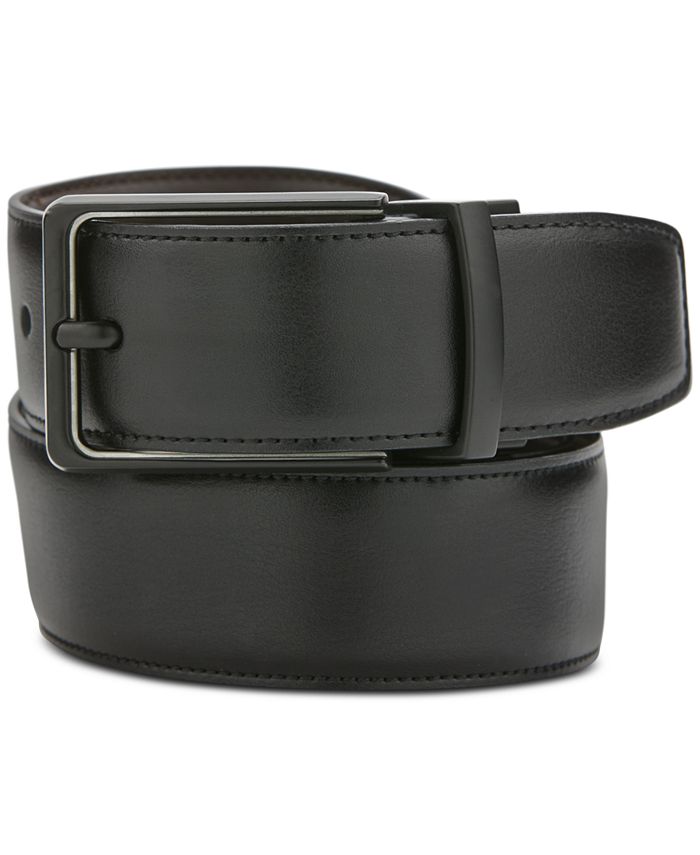 Perry Ellis Portfolio Men's Reversible Feather Edge Belt - Macy's