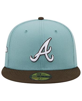 New Era Men's Light Blue and Brown Atlanta Braves Beach Kiss 59FIFTY ...