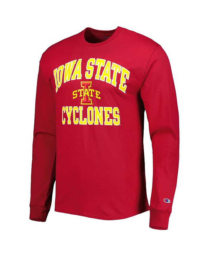 Champion Men's Cardinal Iowa State Cyclones High Motor Long Sleeve T ...