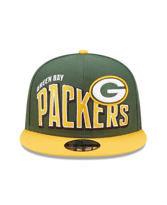 New Era Men's Green, Gold Green Bay Packers Wordmark Flow 9FIFTY ...