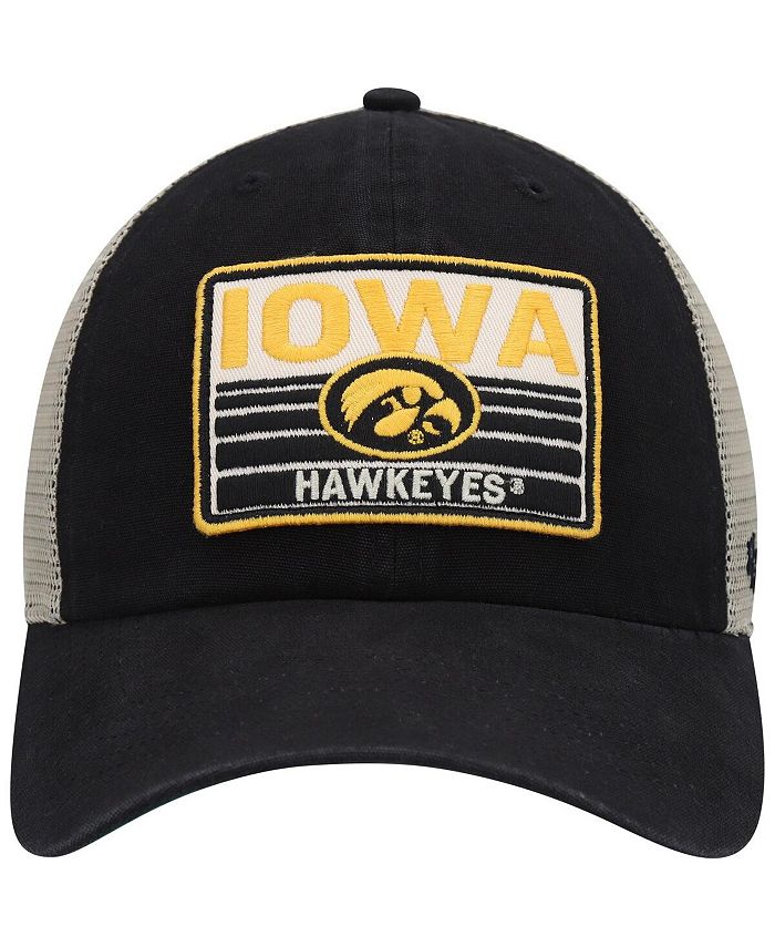 '47 Brand Men's Black, Natural Iowa Hawkeyes Four Stroke Clean Up ...