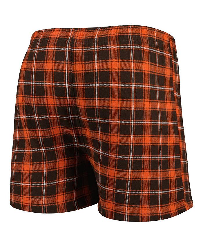 Concepts Sport Men's Brown and Orange Cleveland Browns Ledger Flannel ...