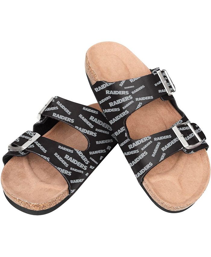 FOCO Women's Las Vegas Raiders Mini Print Double-Buckle Sandals - Macy's