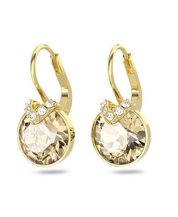 Swarovski Crystal Round Cut Bella V Drop Earrings - Macy's
