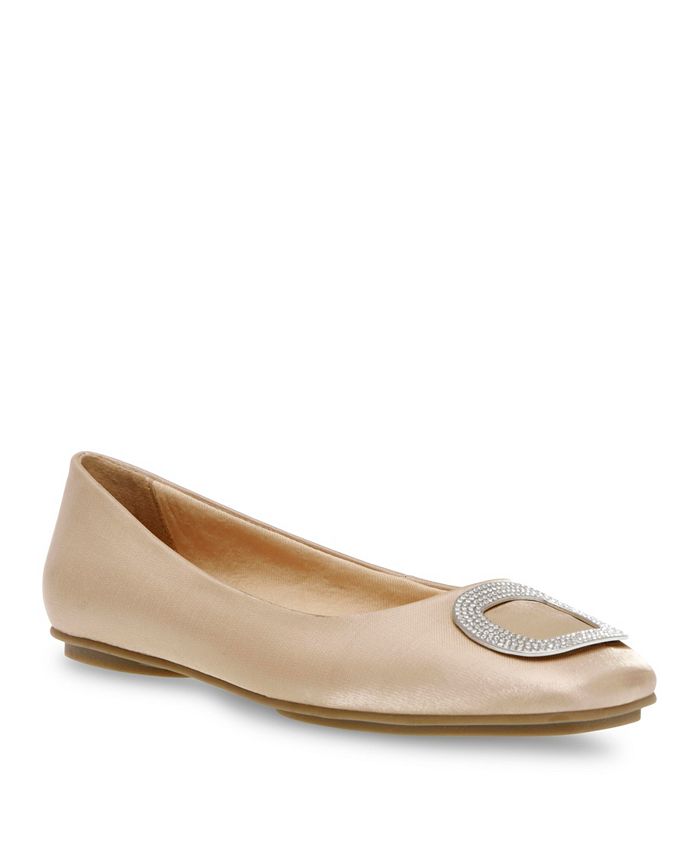 Anne Klein Women's Ari-C Buckle Detail Ballet Flats - Macy's