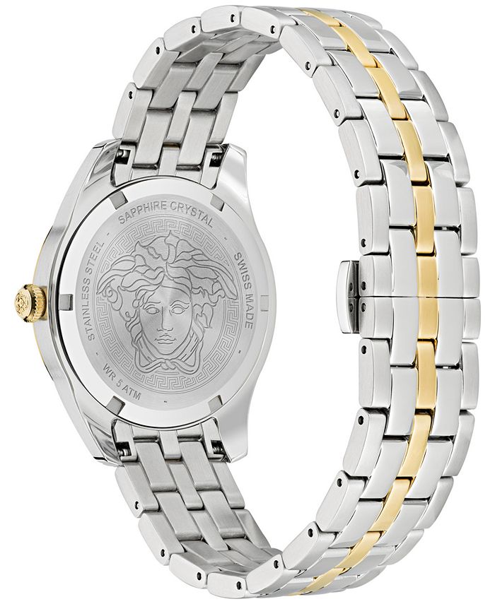 Versace Women's Swiss Greca Time Two-Tone Stainless Steel Bracelet ...