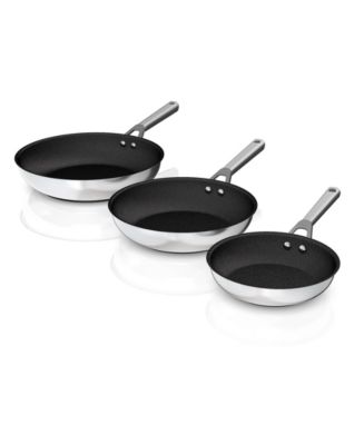 Ninja Stainless Steel 3 Piece Foodi NeverStick Stainless Bundle Fry Pan ...