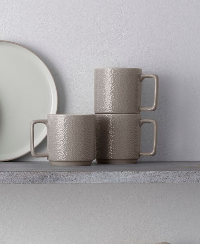 Noritake Colortex Stone Stax Mugs, Set of 4 - Macy's