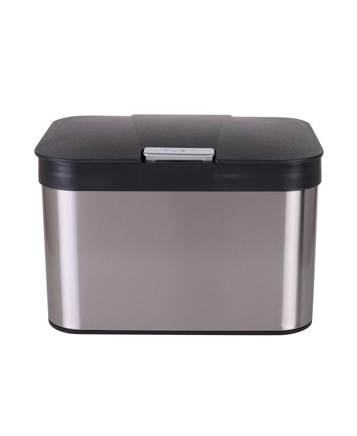 Organize it All Stainless Steel Compost Bin Set with Biodegradable Bags ...
