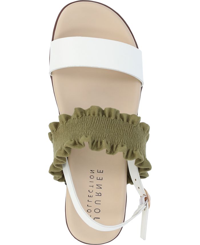 Journee Collection Women's Riya Contrast Sandals - Macy's