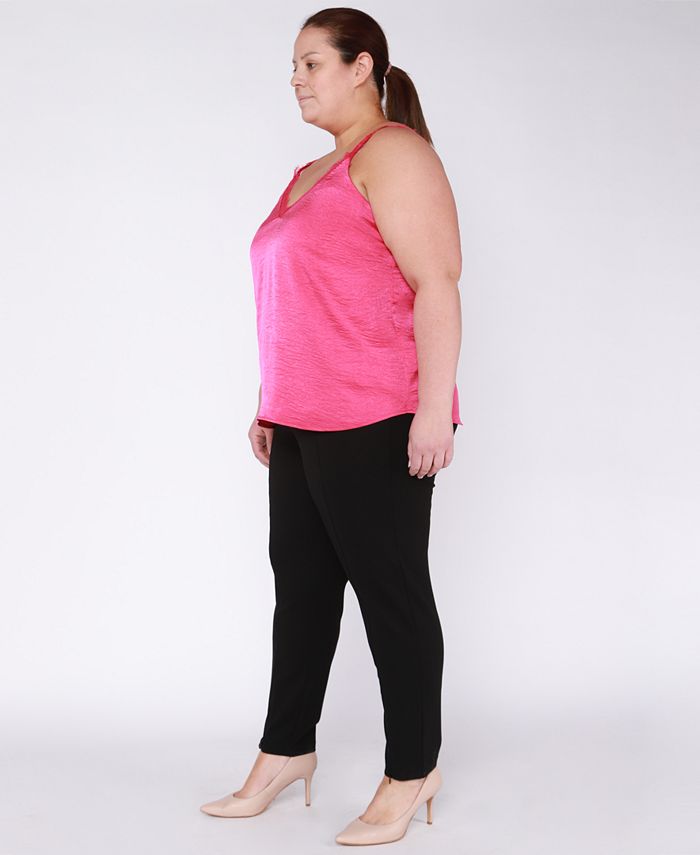 Black Tape Plus Size Lace Trim V Neck Camisole Macys