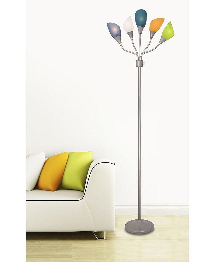LIGHTACCENTS Modern Multi Head Floor Lamp 5 Light Adjustable Medusa ...