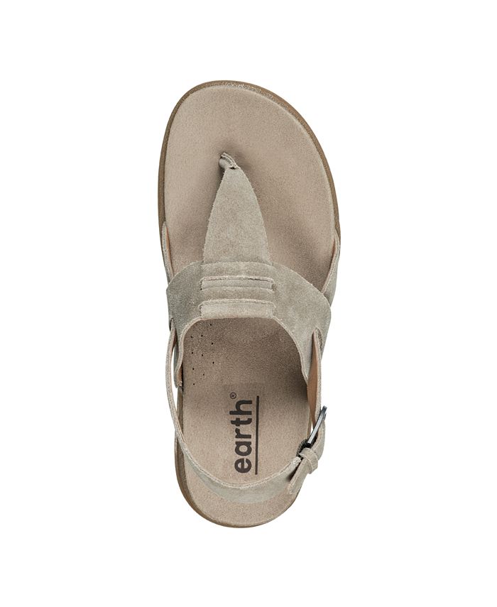 Earth Women's Luciana Adjustable Ankle Strap Casual Flat Sandals - Macy's