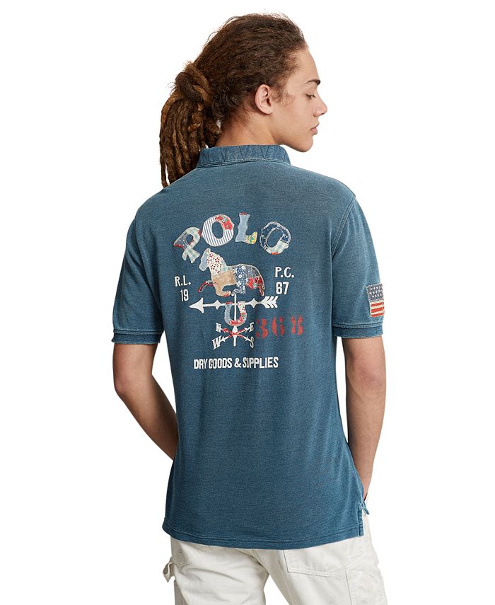 Polo Ralph Lauren Men's Classic-Fit Mesh Graphic Polo Shirt - Macy's
