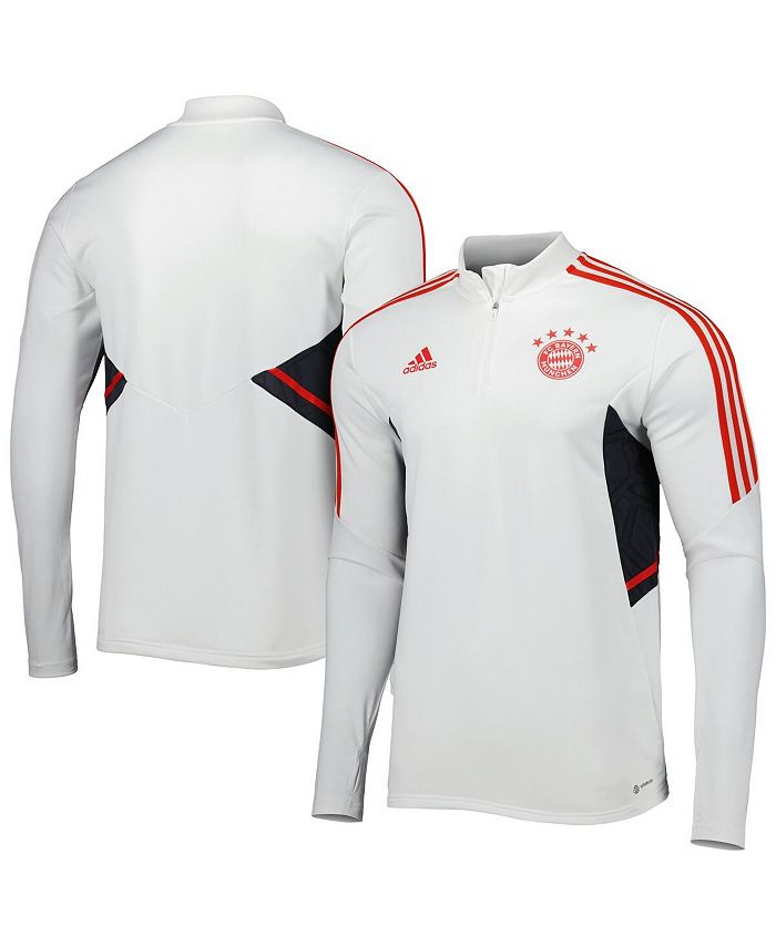 adidas Men's White Bayern Munich Team Training AEROREADY Quarter-Zip ...