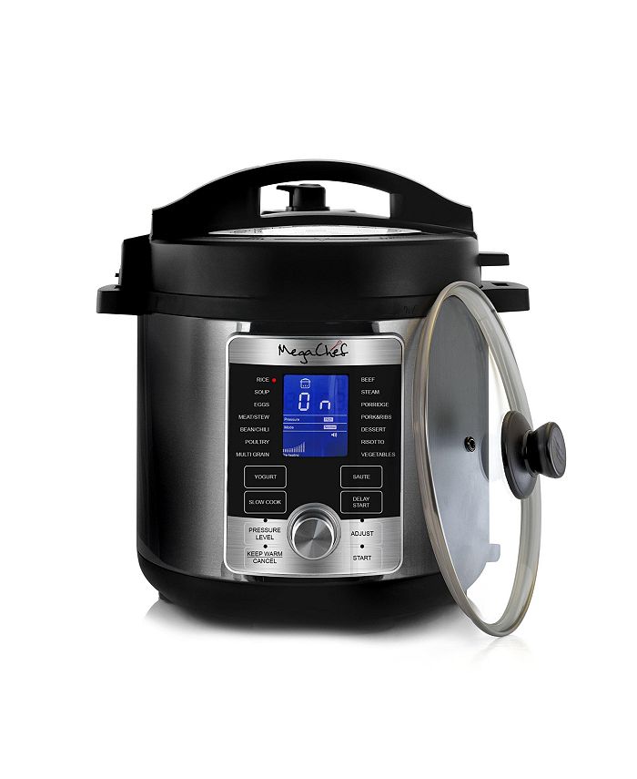 MegaChef 6 Quart Stainless Steel Electric Digital Pressure Cooker - Macy's