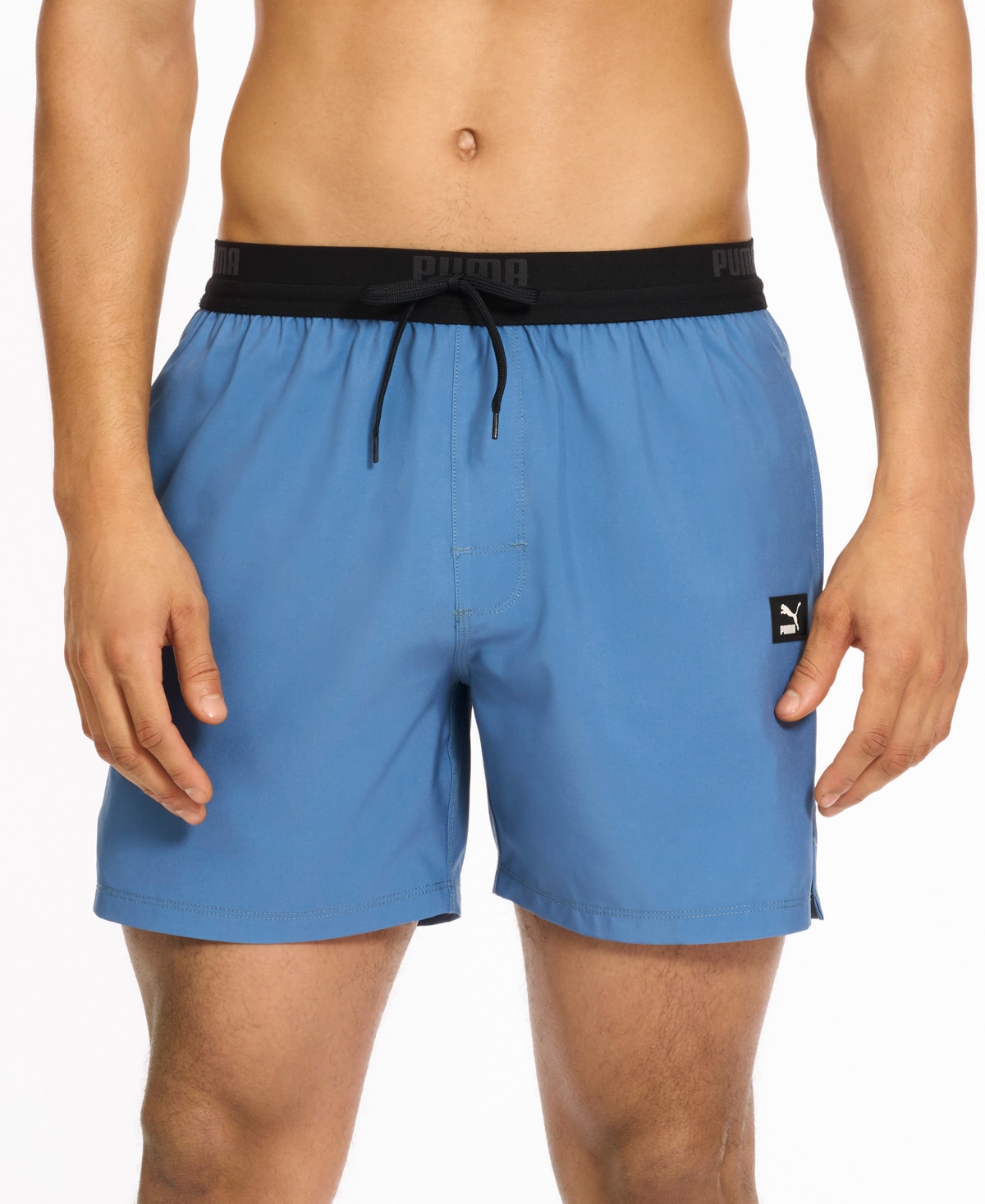 Click here for Puma Mens 5-1/2 Swim Tech Trunks - Blue/Black prices