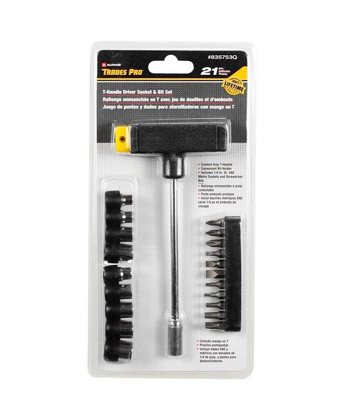 Trades Pro 21 Piece T-Driver Socket and Bit Set - Macy's