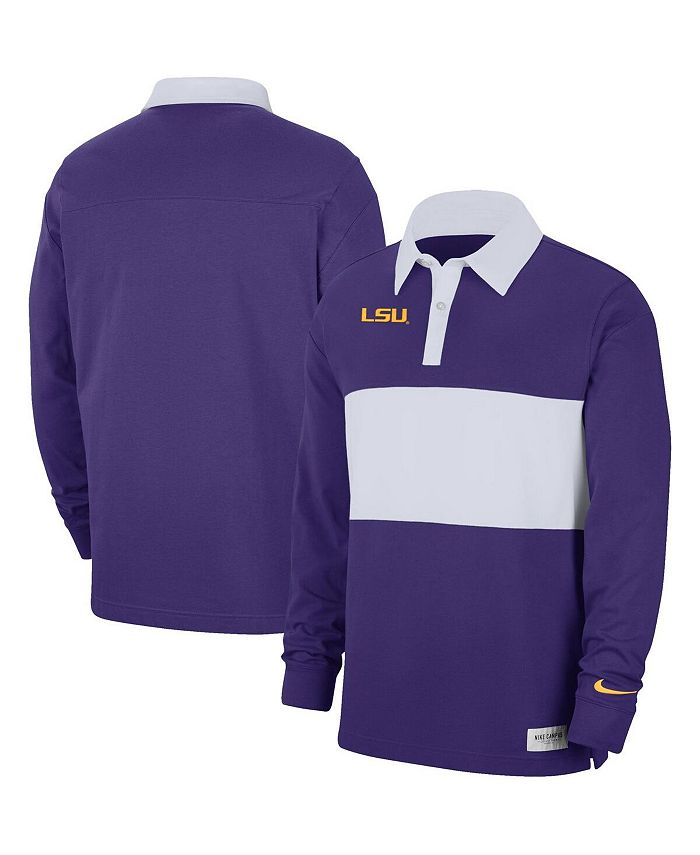 Nike Men's Purple Lsu Tigers Striped Long Sleeve Polo Shirt - Macy's