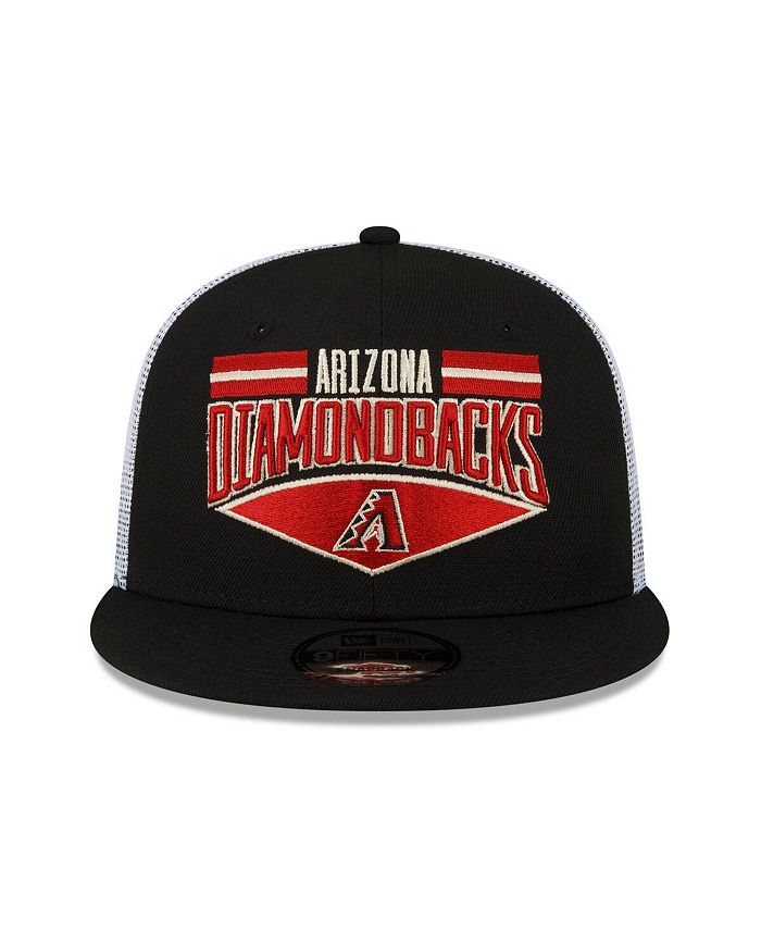 New Era Men's Black, White Arizona Diamondbacks Base Trucker 9Fifty ...