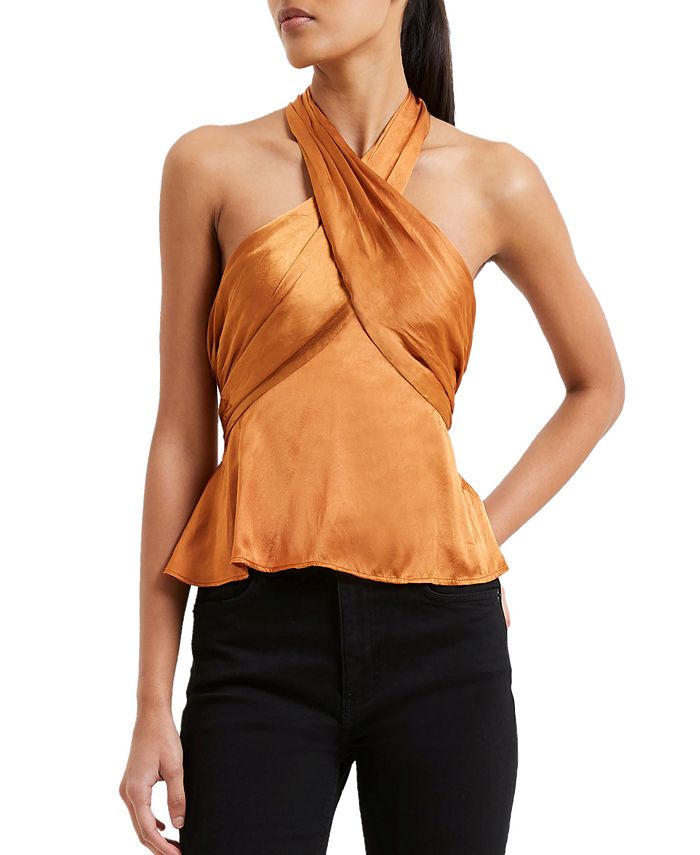 French Connection Women's Cross Neck Top - Macy's
