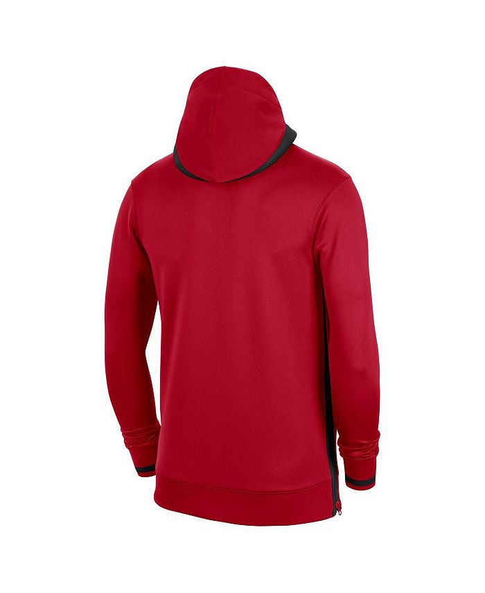 Nike Men's Red Houston Rockets Authentic Showtime Performance Full-Zip ...