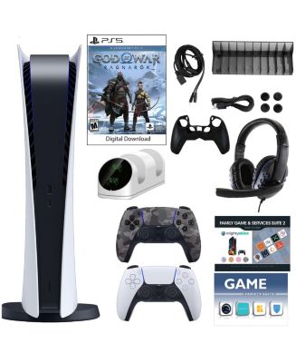 PS5 Digital GOW Console w/ Extra Controller, Kit & 2 Vouchers - Macy's