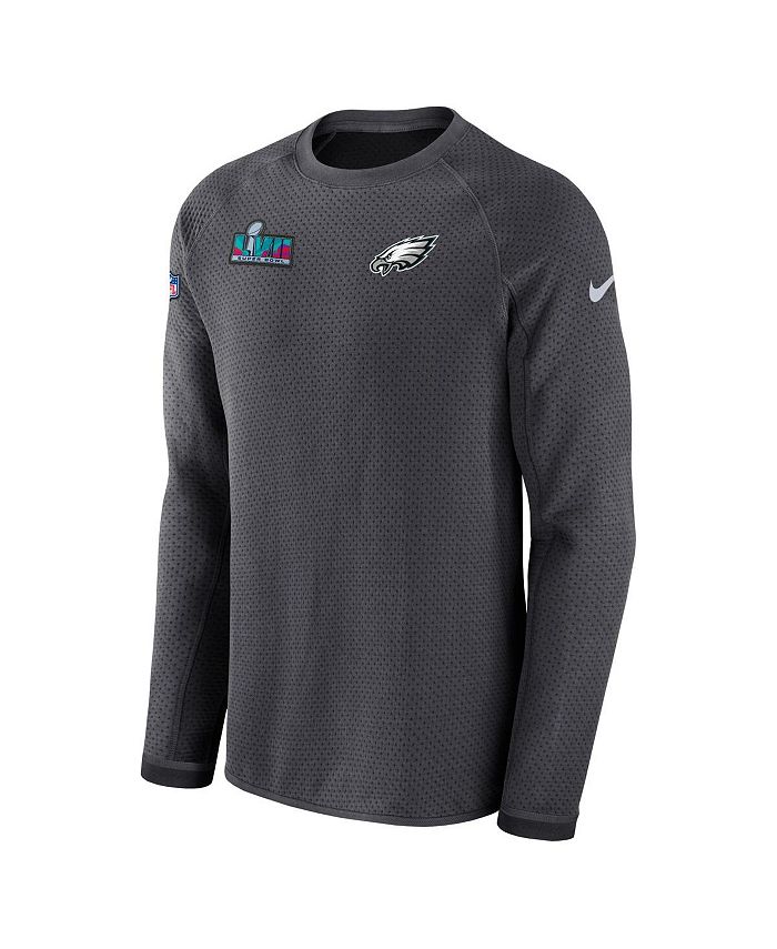Nike Men's Anthracite Philadelphia Eagles Super Bowl LVII Opening Night Performance Pullover ...