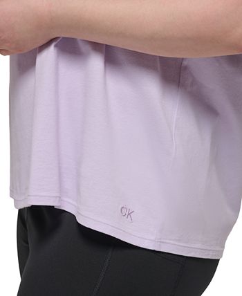 Calvin Klein Plus Size Cotton V-Neck Short-Sleeve T-Shirt - Macy's