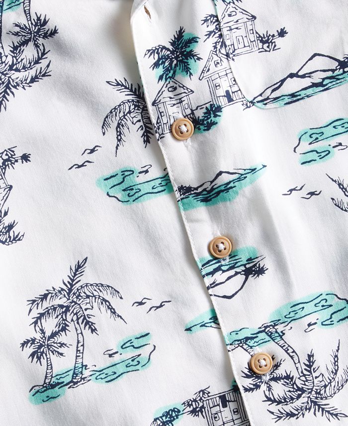 First Impressions Baby Boys Vacation Collar Shirt and Shorts, 2 Piece Set, Created for Macy's ...