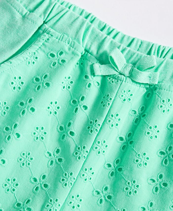 First Impressions Baby Girls Eyelet Shorts, Created for Macy's - Macy's