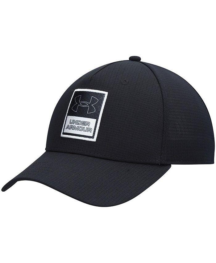 Under Armour Men's Black Trucker Performance Snapback Hat - Macy's