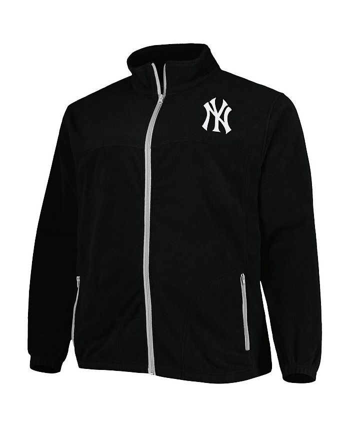 Profile Men's Black New York Yankees Big and Tall Polar Full-Zip Jacket ...