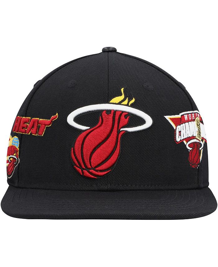 Post Men's Black Miami Heat Championship Capsule Snapback Hat - Macy's