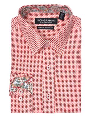Nick Graham Men's Modern Fit Olives Circle Dress Shirt - Macy's