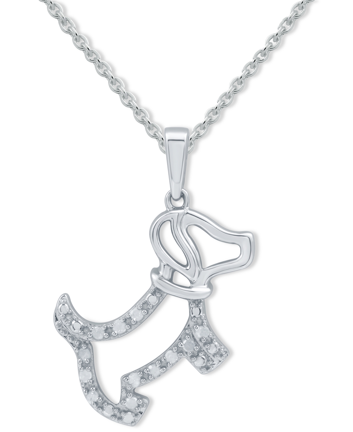 Click here for Diamond Dog 18 Pendant Necklace (1/10 ct. t.w.) in... prices