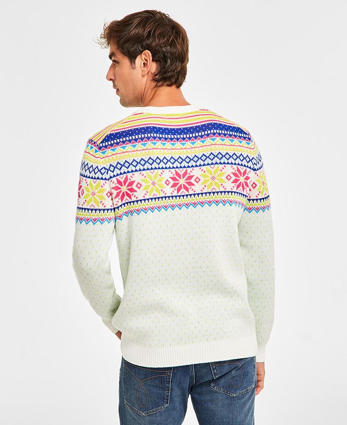 Charter Club Holiday Lane Men's Multi-Color Fair Isle Sweater, Created ...