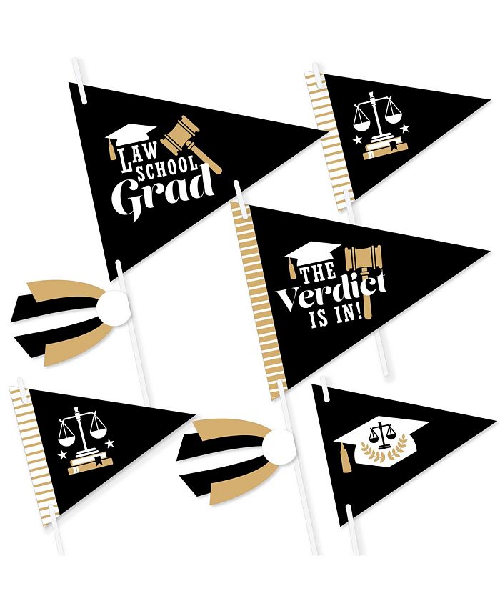 Big Dot of Happiness Law School Grad Triangle Lawyer Party Props ...
