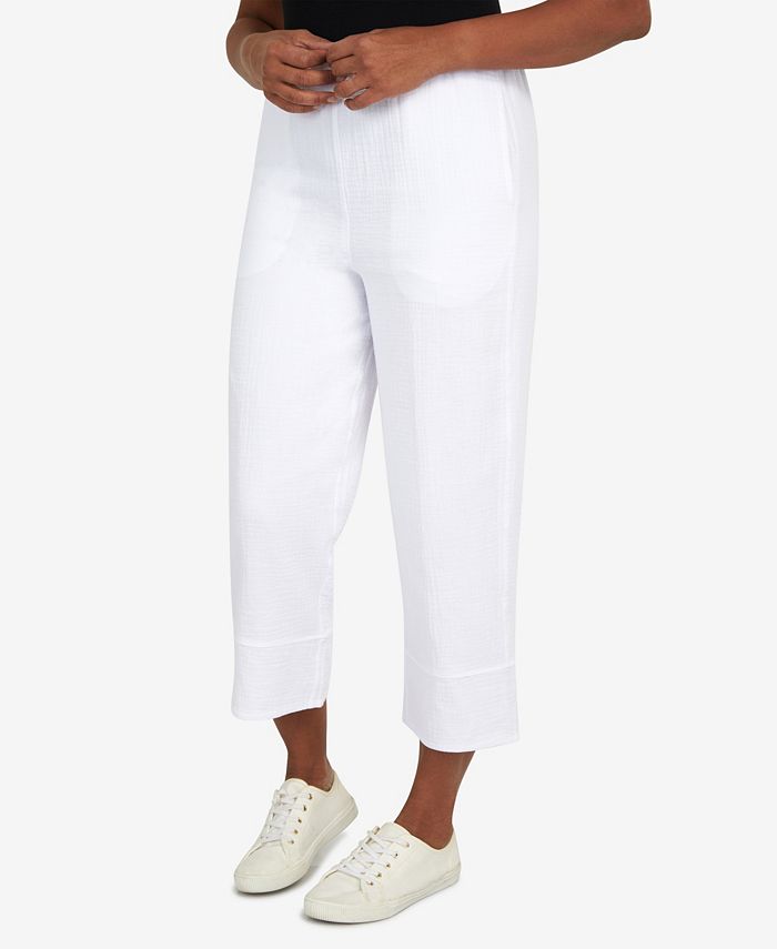 Alfred Dunner Women's Set Sail Nautical Wide Leg Pants - Macy's