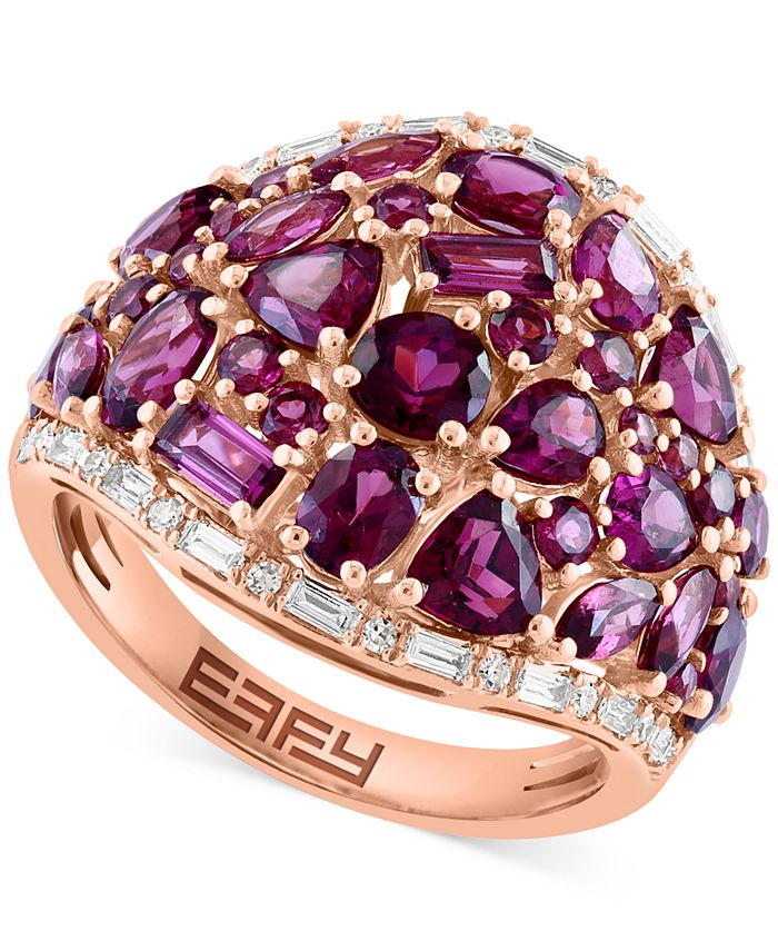 EFFY Collection EFFY® Rhodolite (6-1/10 ct. t.w.) & Diamond (1/3 ct. t ...