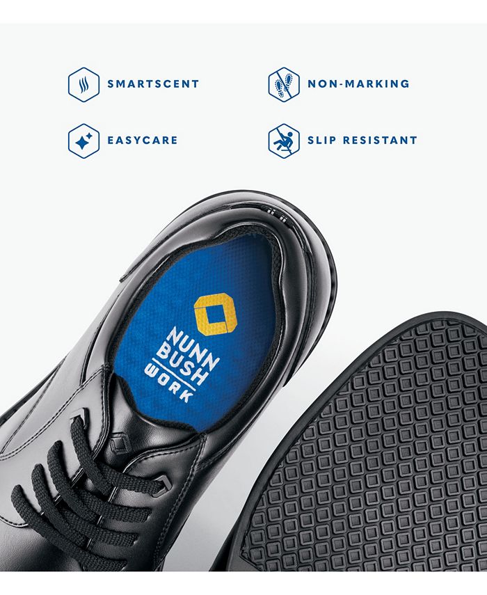 Nunn Bush Men's Wade Moc Toe Slip-On Slip Resistant Loafer - Macy's