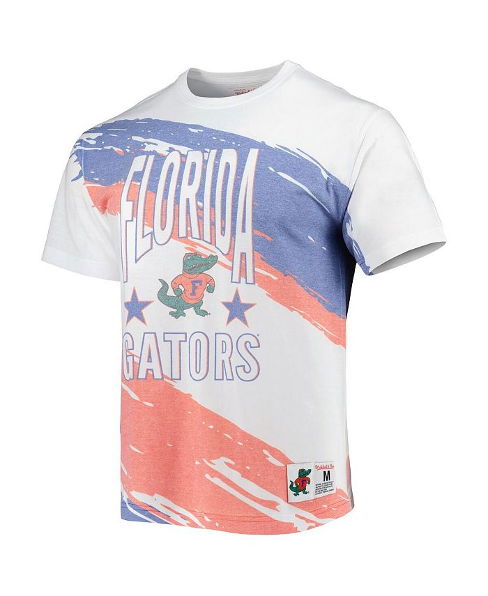 Mitchell & Ness Men's White Florida Gators Paintbrush Sublimated T ...