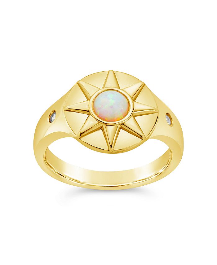 Sterling Forever Sunni Signet Ring - Macy's