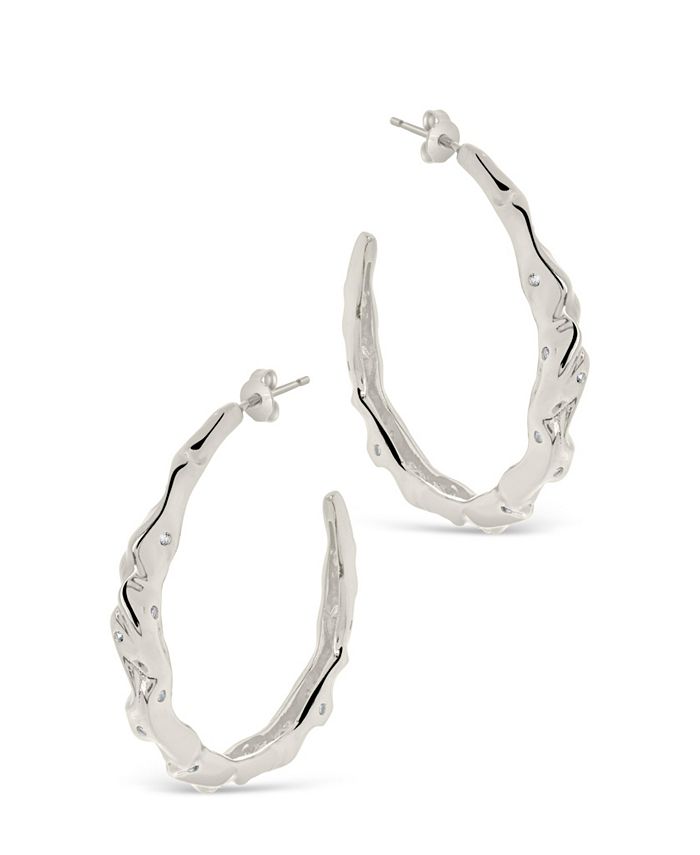 Sterling Forever Damaris Hoops - Macy's