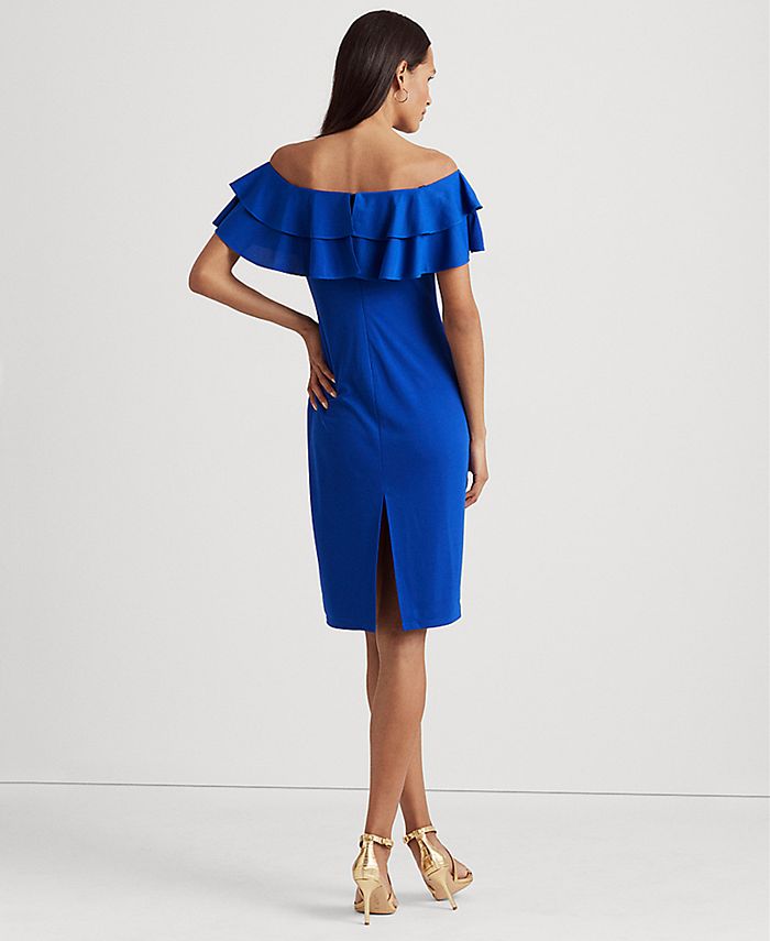 Lauren Ralph Lauren Women's Jersey Off-the-Shoulder Cocktail Dress - Macy's