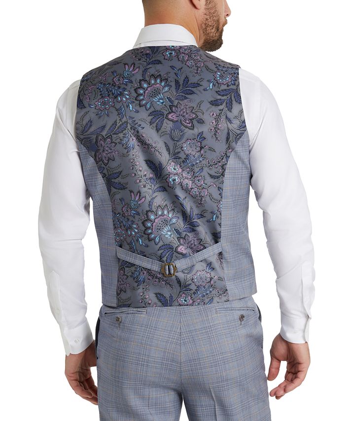 Tayion Collection Men's Classic-Fit Plaid Suit Vest - Macy's