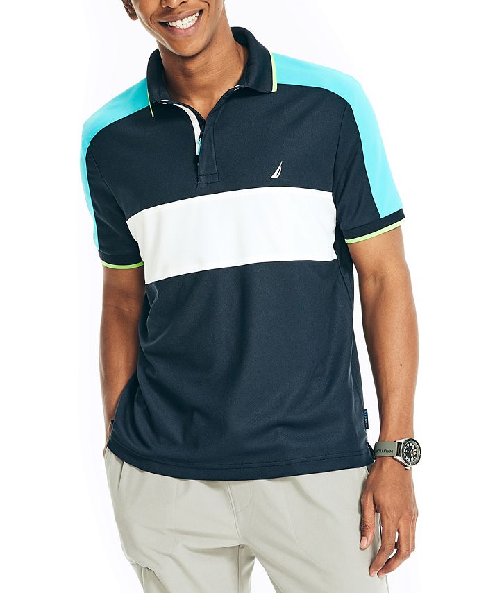 Nautica Men's Navtech Performance Classic-Fit Blocked Polo & Reviews ...