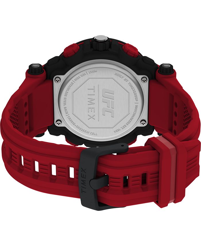 Timex UFC Men's Quartz Impact Resin Red Watch, 50mm - Macy's